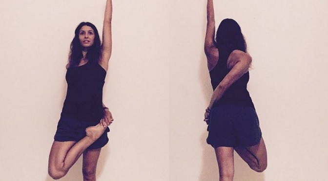 Tree pose with half lotus variation - AthensTrainers®